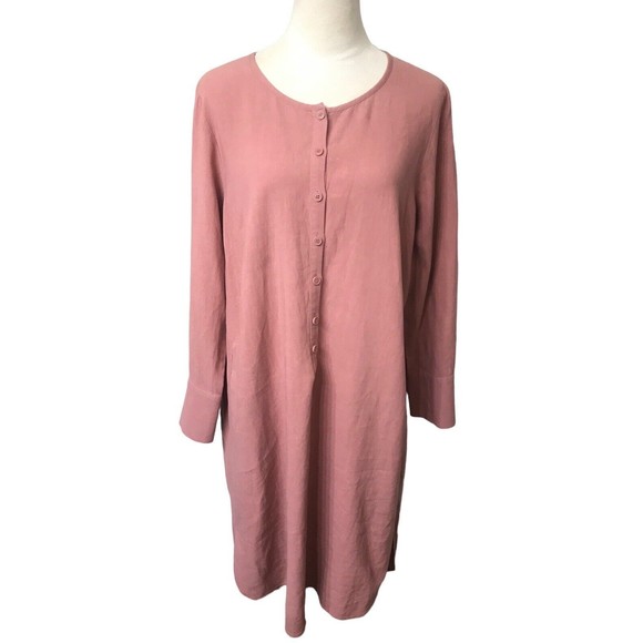 Poetry | Dresses | Poetry Womens Rust Button Lagenlook Linen Viscose ...